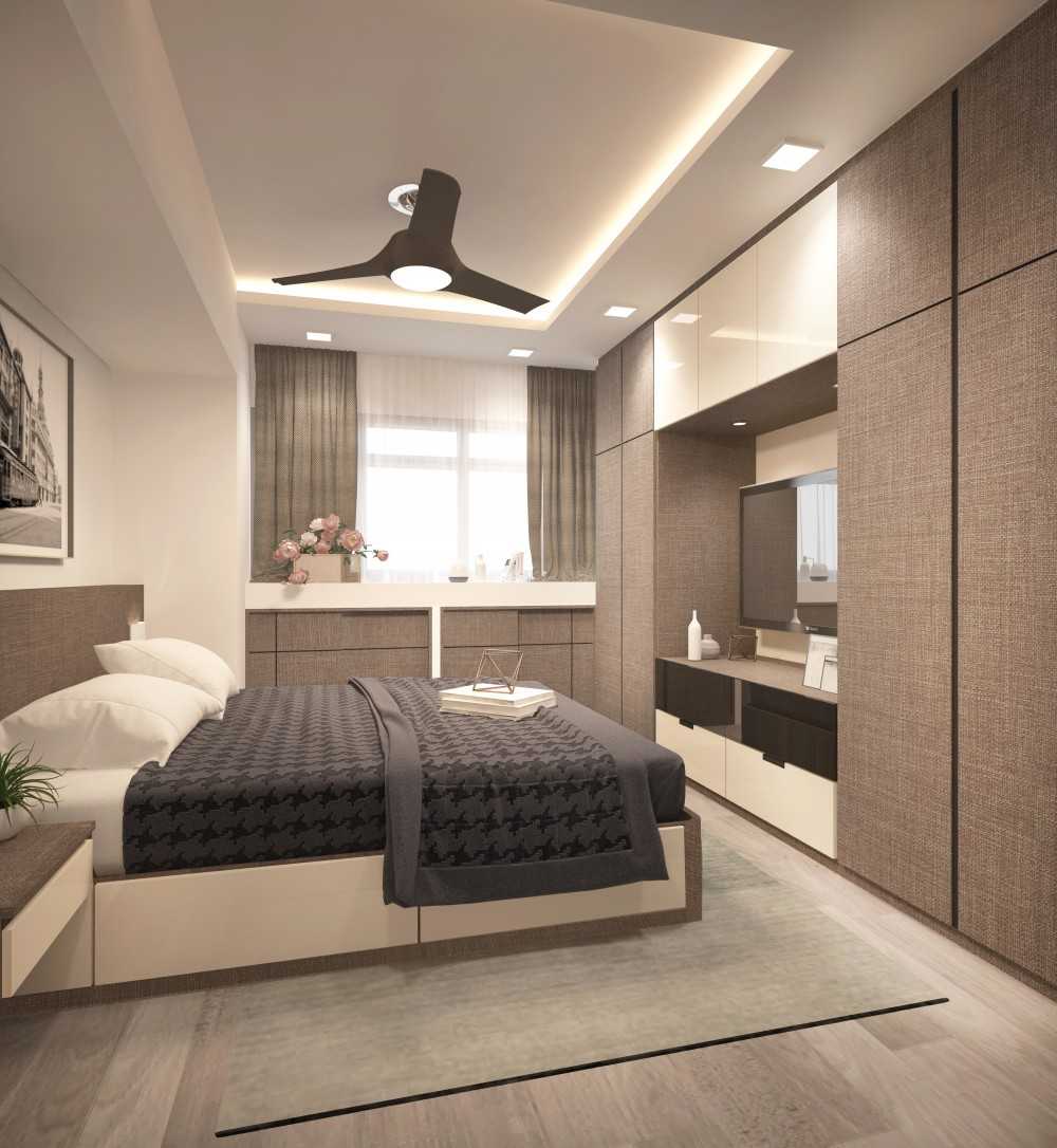 Minimalist Bedroom at 30 Cassia Crescent by Eight Design Pte Ltd ...