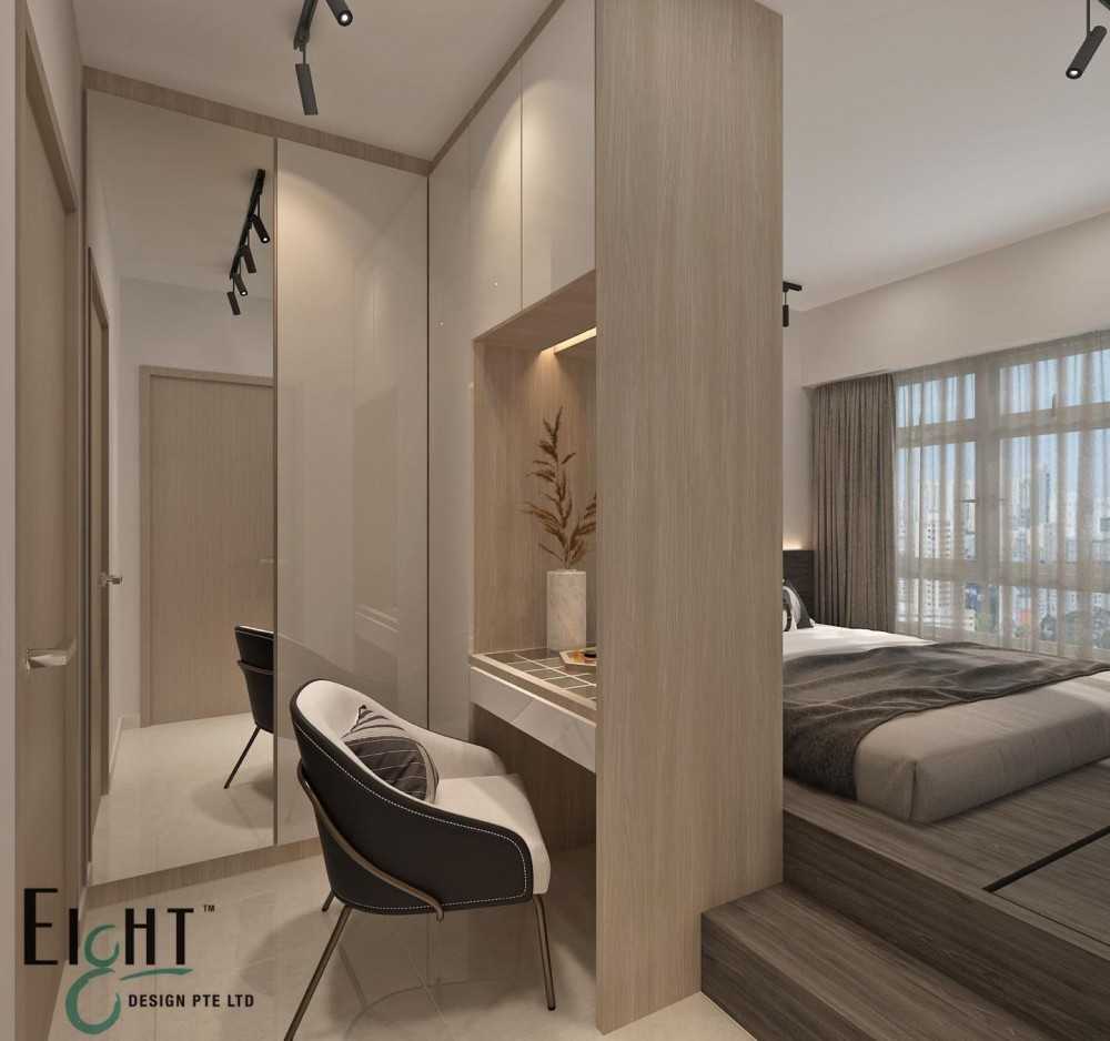 Modern Bedroom at 547A Bedok North by Eight Design Pte Ltd - Hometrust