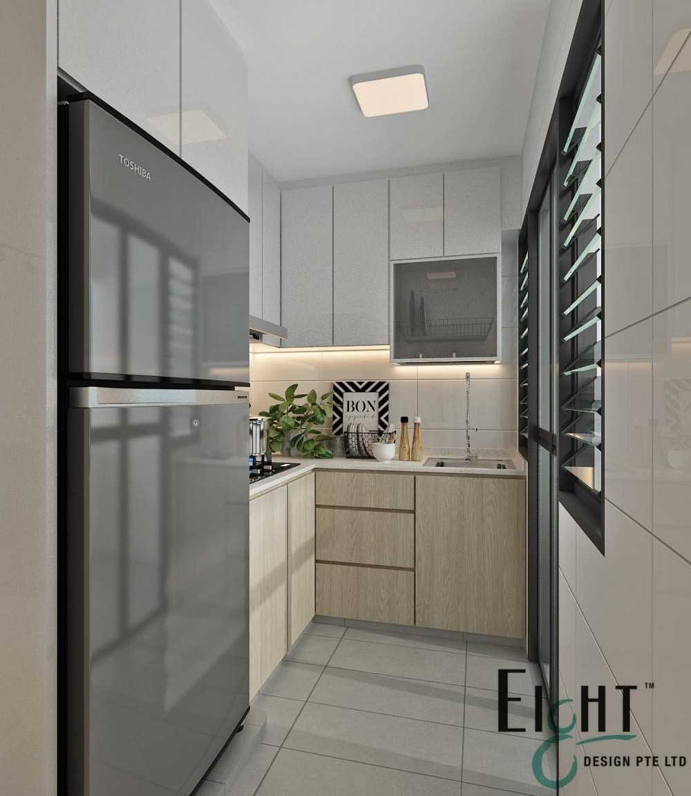 Modern Kitchen at 547A Bedok North by Eight Design Pte Ltd - Hometrust