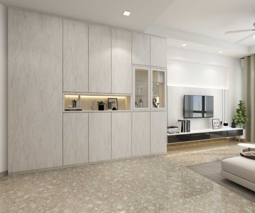 Contemporary Entryway at Simei rise Condo by Ideology Interior - Hometrust