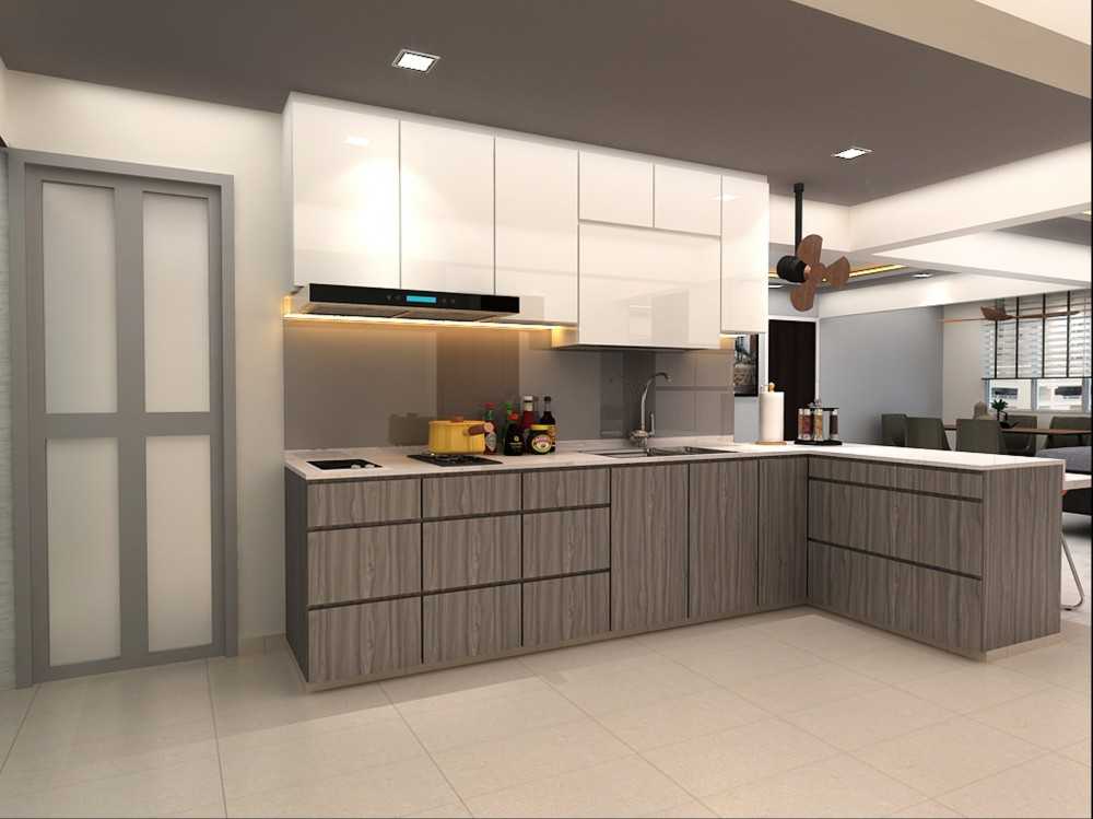 Minimalist Kitchen at 128 Bishan St 12 by Ideal Design Interior Pte Ltd ...