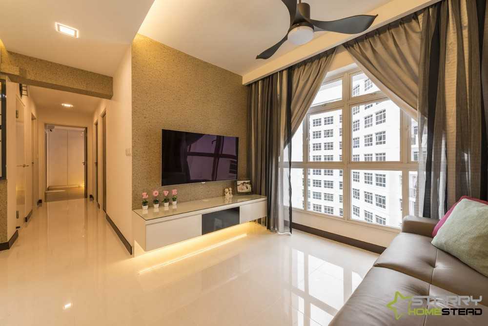 Modern Living Room at Compassvale Crescent by Starry Homestead Pte Ltd ...