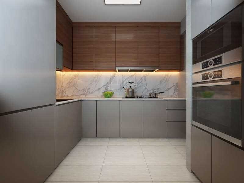 Contemporary Kitchen at Resale HDB @ AMK by 13 Degree Design Studio Pte ...