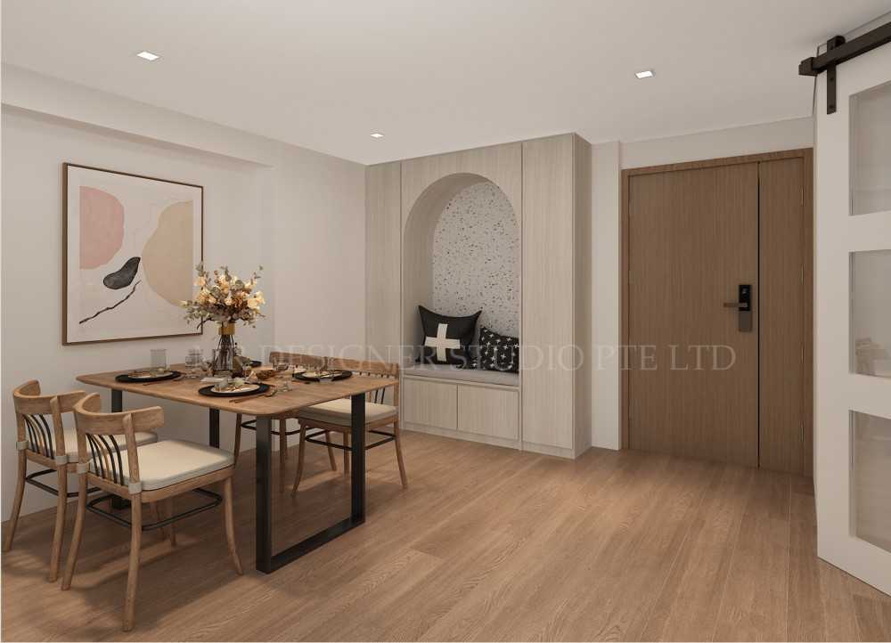 Country Dining Room at compassvale walk blk 239 by Mr Designer Studio - Hometrust