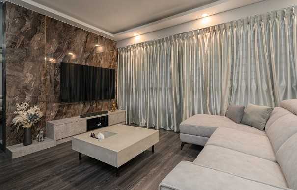 Modern Living Room at Blk 455A Ang Mo Kio Street 44 by Goodman Interior ...