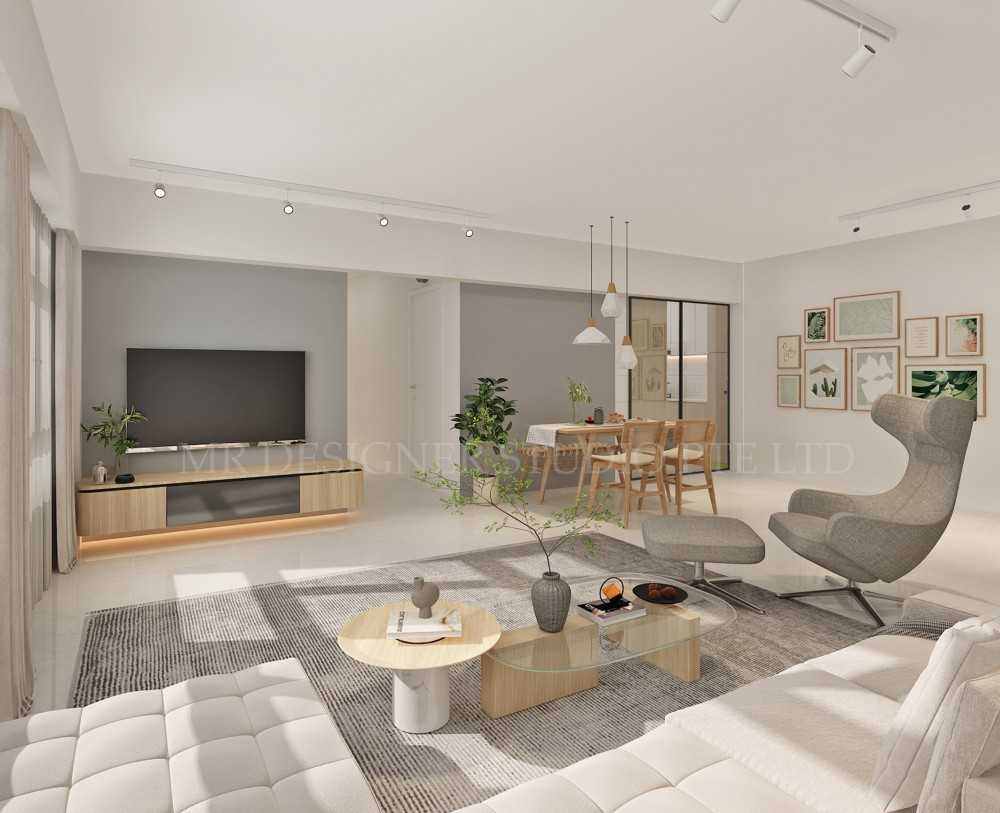 Contemporary Living Room at 629 tampines by Mr Designer Studio - Hometrust