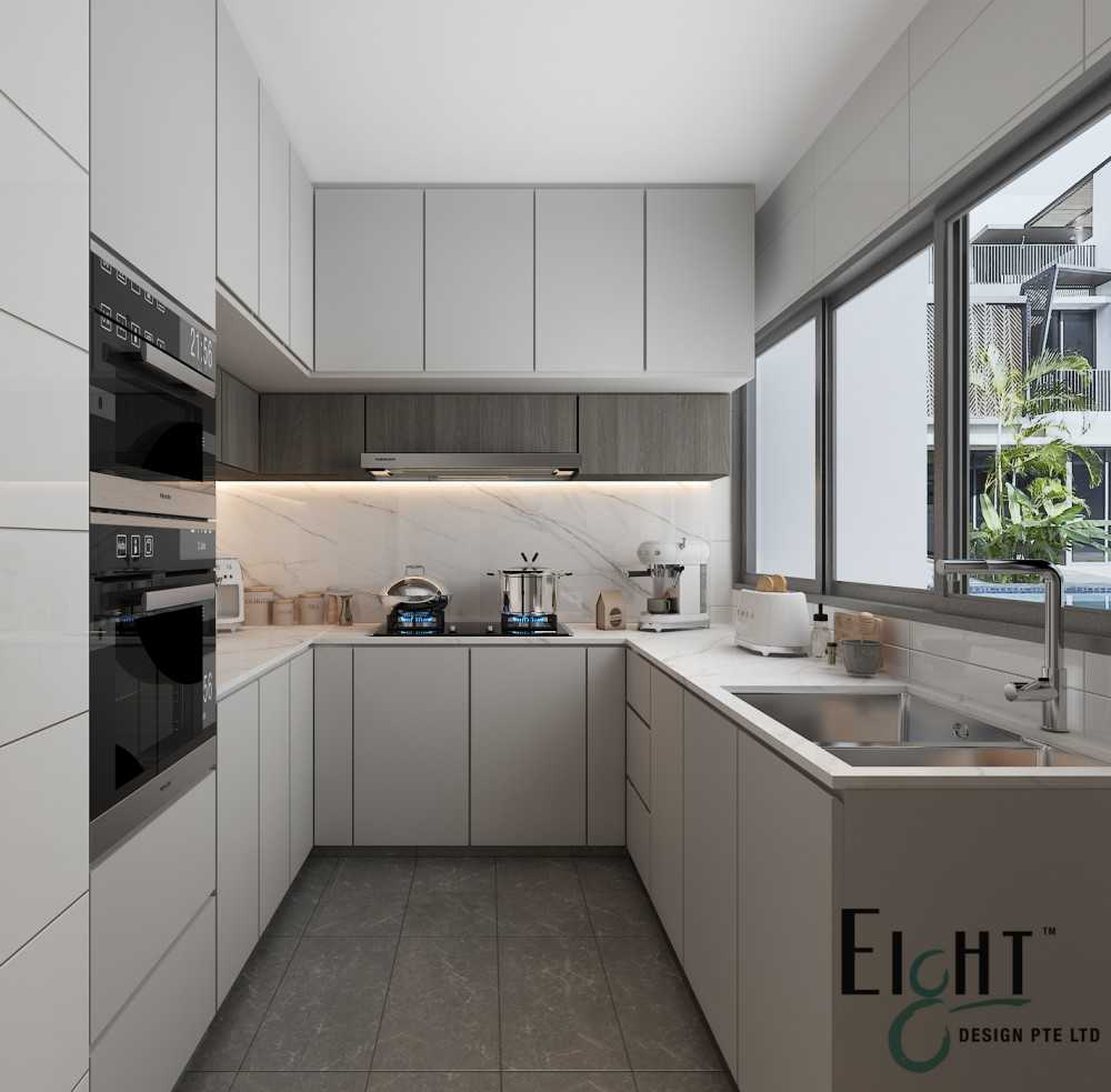 Contemporary Kitchen at Charlton Lane by Eight Design Pte Ltd - Hometrust