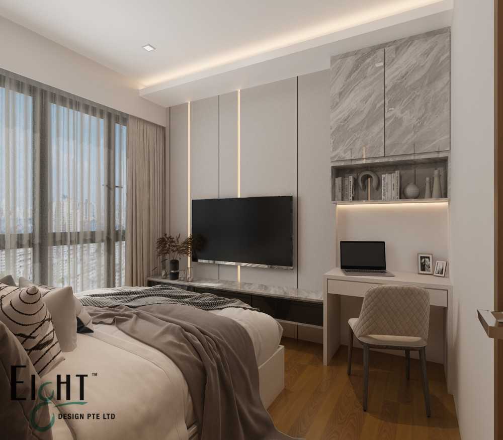 Contemporary Bedroom at Charlton Lane by Eight Design Pte Ltd - Hometrust