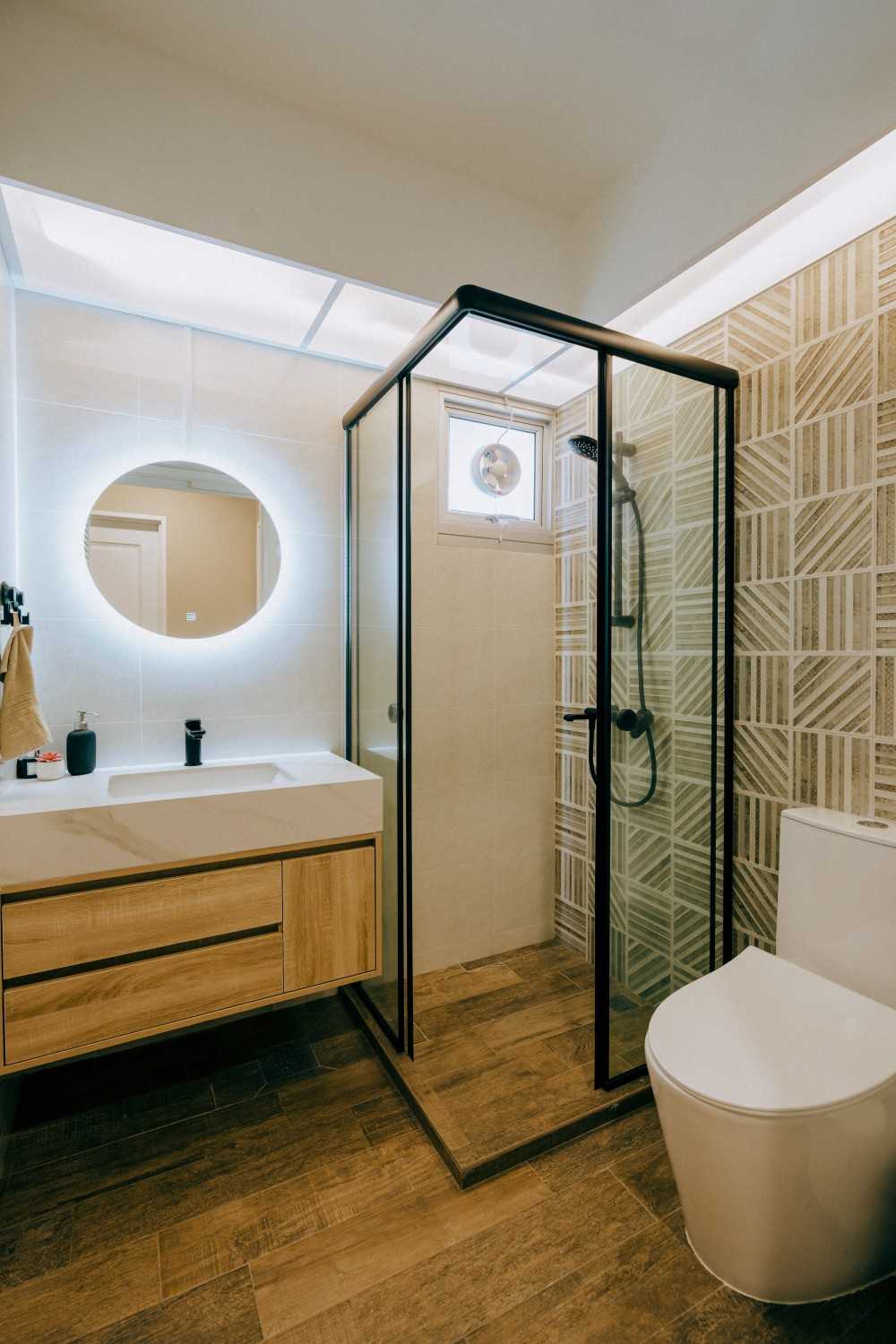Country Bathroom at 4-Room BTO @ Sumang by EZY Space - Hometrust
