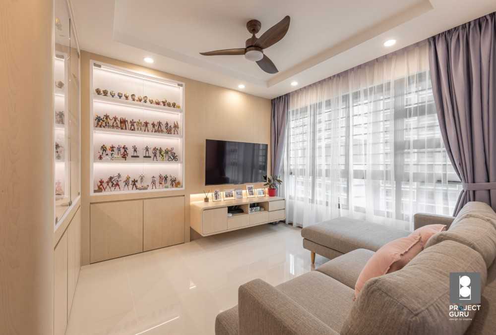 Modern Living Room at 402A Fernvale Lane by Project Guru - Hometrust