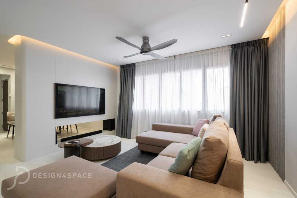 Modern Living Room at Pasir Ris | 140 Pasir Ris by Design 4 Space Pte ...