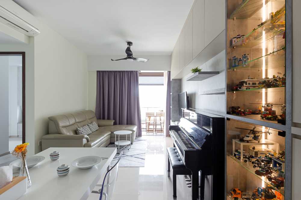 Contemporary Living Room at 133 Dnest by Homies Design - Hometrust