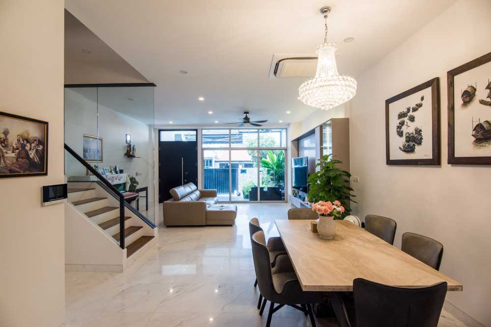 Contemporary Dining Room at Metropole Drive by De Style Interior Pte ...