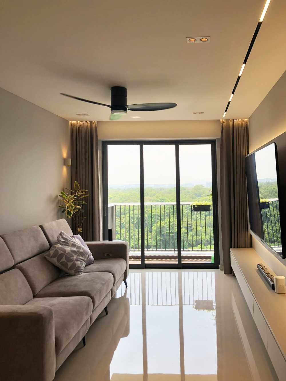 Scandinavian Living Room at Blk 175B Sengkang East Drive by Sky Creation - Hometrust