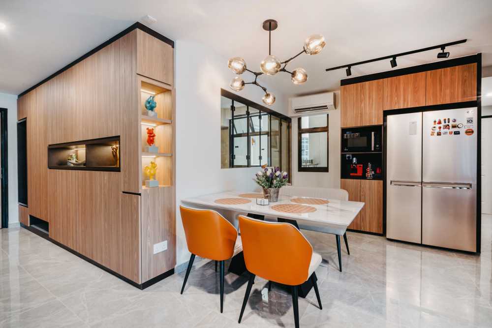 Contemporary Dining Room at EA @ SEMBAWANG by New Age Interior - Hometrust