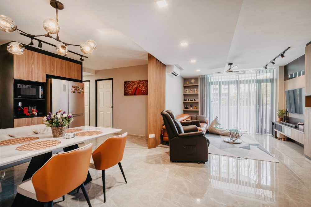 Contemporary Dining Room at EA @ SEMBAWANG by New Age Interior - Hometrust