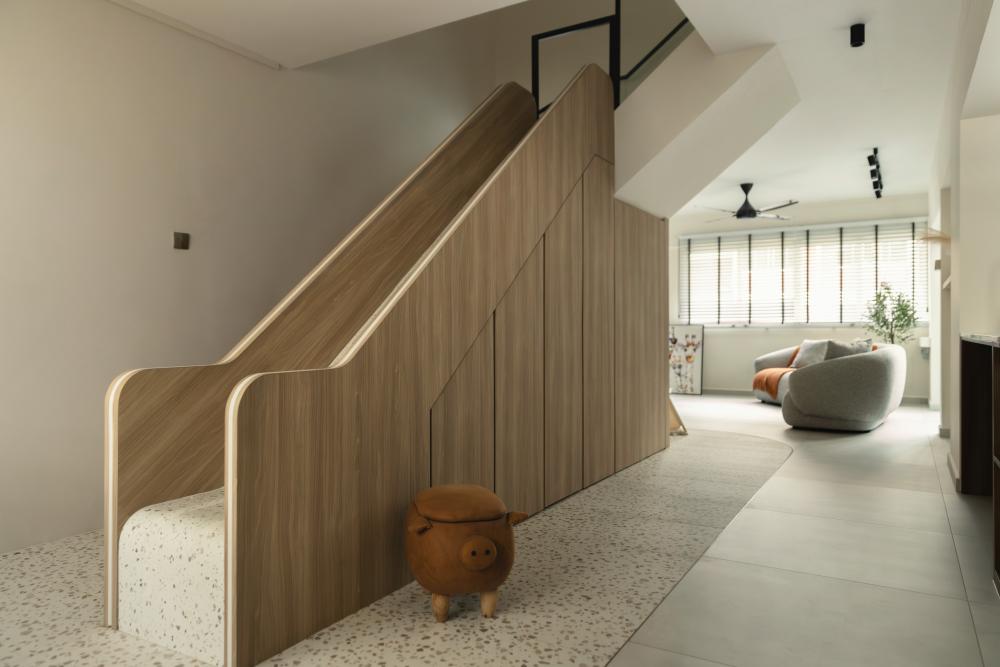 Minimalist Living Room at 423 Serangoon by The Interior Lab Pte Ltd ...