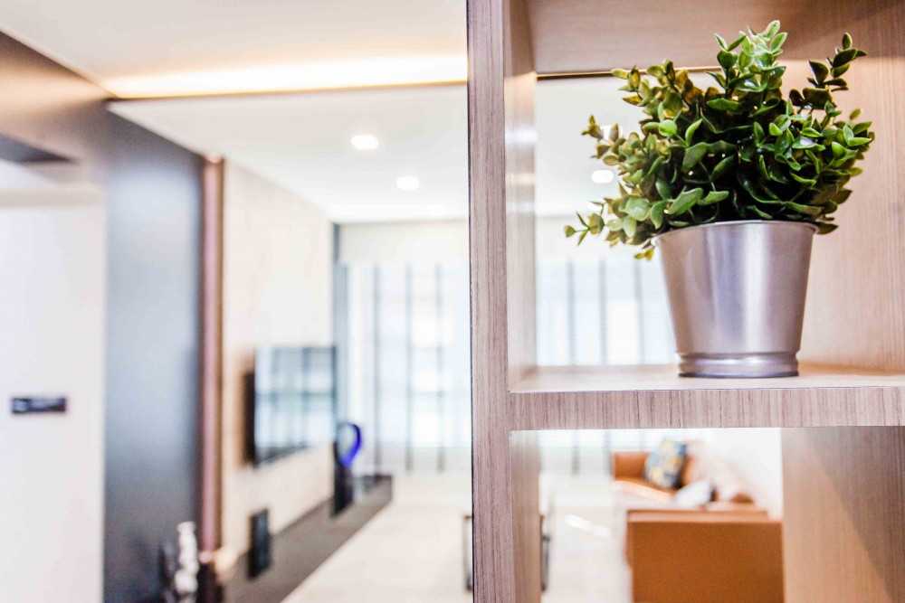 Contemporary Living Room at 217A Boon Lay Ave by Elysian Design Studio ...